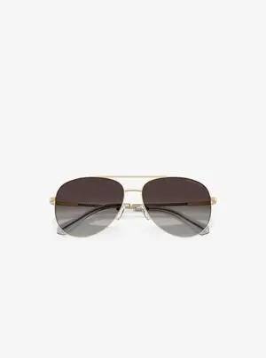 Michael Kors Perledo Aviator Sunglasses - Gold