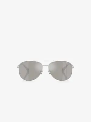 Michael Kors Perledo Aviator Sunglasses Silver