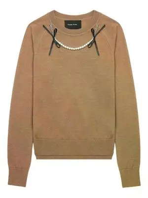 Simone Rocha Embellished Raglan-sleeve Sweater