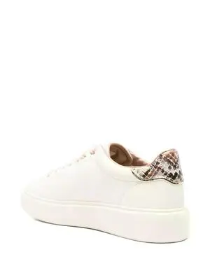 BLAUER. Snakeskin-detail Logo Sneakers - Neutrals