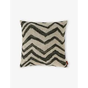 Missoni Graffiti Zigzag-pattern Woven Cushion 40cm X 40cm - Taupe Multicolor