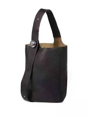 Loewe Large Pebble Button Tote Bag - Brown