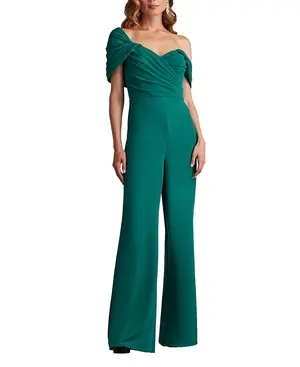 Tadashi Shoji Drea Draped Jumpsuit - Green