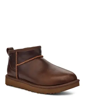 UGG Classic Ultra Mini Leather Regen Boots - Ironwood
