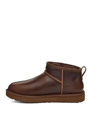 UGG Classic Ultra Mini Leather Regen Boots - Ironwood
