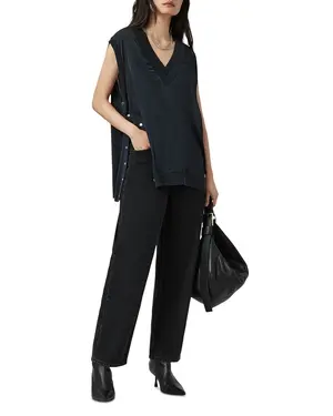 ALLSAINTS Bern Side Snap Top