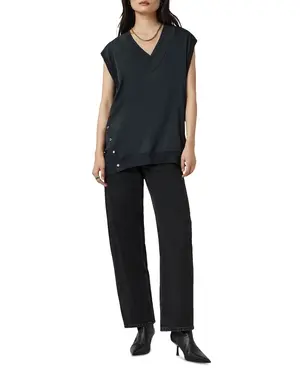 ALLSAINTS Bern Side Snap Top