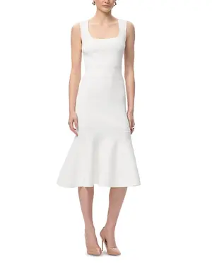 Herve Leger Camille Midi Dress - Alabaster