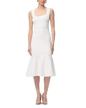 Herve Leger Camille Midi Dress - Alabaster