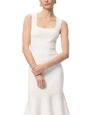 Herve Leger Camille Midi Dress - Alabaster
