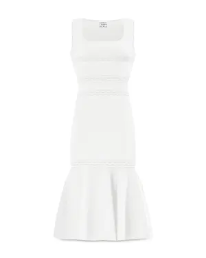 Herve Leger Camille Midi Dress - Alabaster