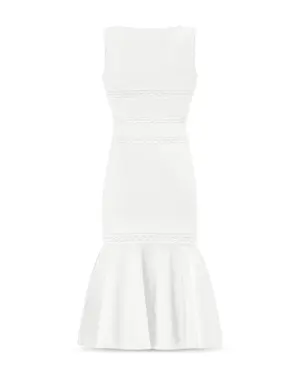 Herve Leger Camille Midi Dress - Alabaster