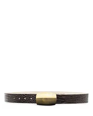 Women's Croc-Embossed Leather Belts