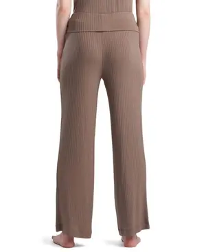 Natori Ribbed Ease Pants - Dark Taupe
