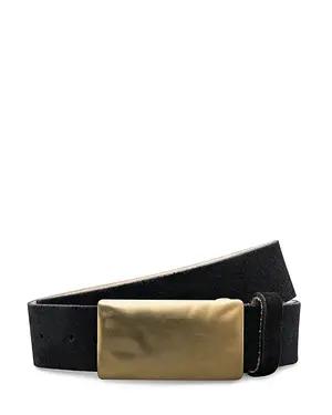 L'Agence Chara Textured Hammered Belt - Black