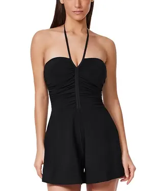 GOTTEX Tutti Frutti Bandeau Swim Romper - Black