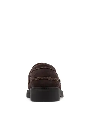 DONALD PLINER Galilee Loafers - Dark Brown Suede
