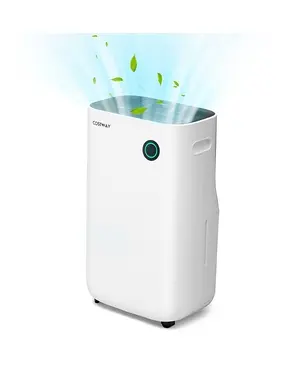 COSTWAY 4500 Sq. Ft Dehumidifier For Home & Basements, 73-pint Quiet Dehumidifier With 5 Modes - White
