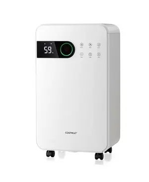 COSTWAY Dehumidifier For Home Basement Portable 32 Pints With Sleep Mode Up To 2500 Sq. Ft - White