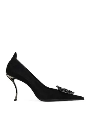 Jeffrey Campbell Parliament Suede Pumps - Black Suede