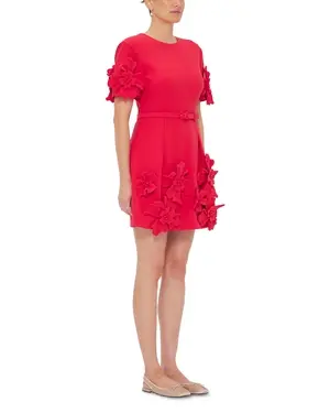 LEO LIN Aurelie Applique Mini Dress - Rosa