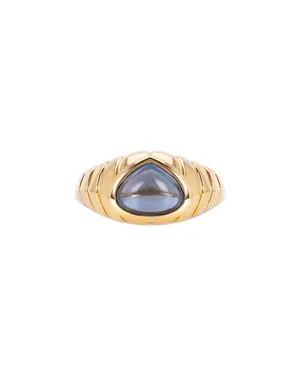 Marina B 18k Yellow Gold Ring With Topaz - Blue/gold