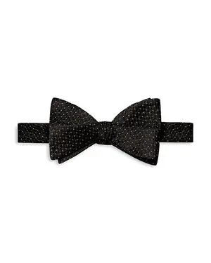 Eton Pin Dot Silk Bow Tie - Black