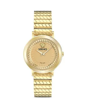 Versace Delphinus Watch, 35mm - Gold/gold