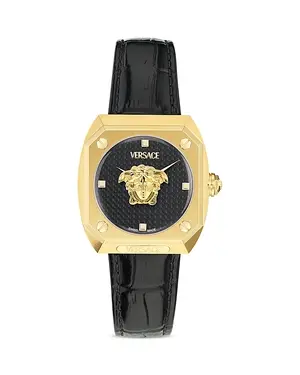 Versace Medusa Antares Watch, 35mm - Black/black