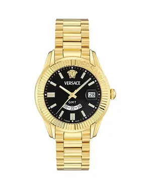Versace Apodis Gmt Watch, 41mm - Gold