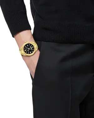 Versace Apodis Gmt Watch, 41mm - Gold