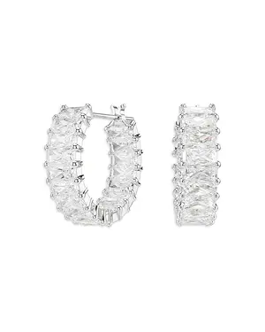 SWAROVSKI Matrix Inside Out Hoop Earrings - Silver