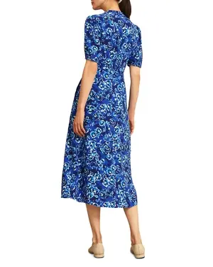 HOBBS LONDON Sidonie Midi Dress - Blue Multi