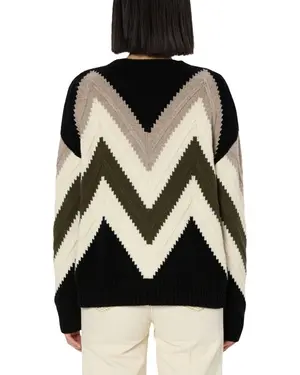 Gerard Darel Elissa Wool Chevron Sweater