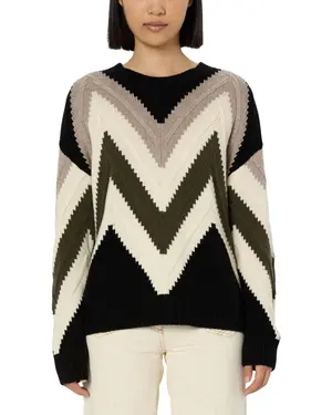 Gerard Darel Elissa Wool Chevron Sweater