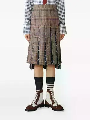 Thom Browne Houndstooth Pleated Skirt