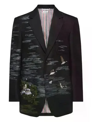 Thom Browne Embroidered Blazer