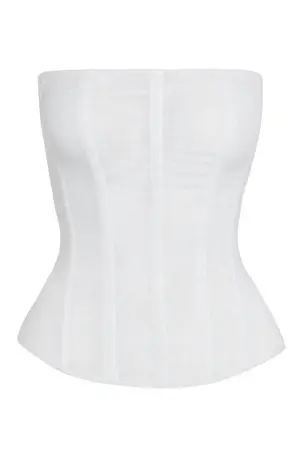 LEAU Muse Mesh Corset Top - White
