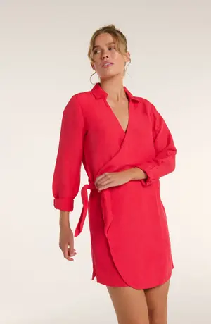 HERMOZA Isla Wrap Cover-up Dress