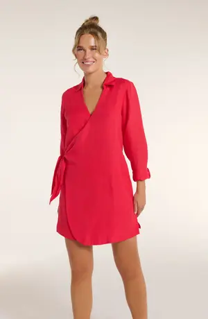 HERMOZA Isla Wrap Cover-up Dress
