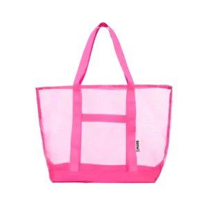 BABOON TO THE MOON Mesh Tote Bag - Hyper Pink