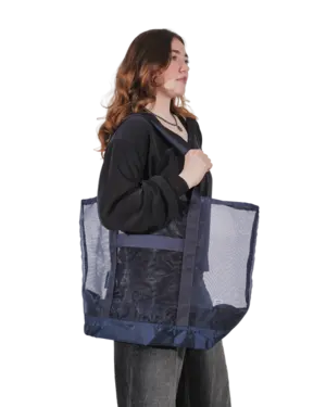 BABOON TO THE MOON Mesh Tote - Midnight