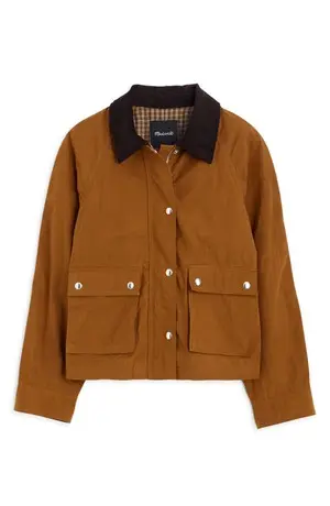 Madewell Waxed Zip Jacket - Sepia