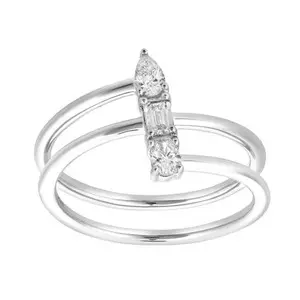 LUVMYJEWELRY 14k Gold 0.25 Ct. Lab Grown Diamond Ring - 14k White Gold