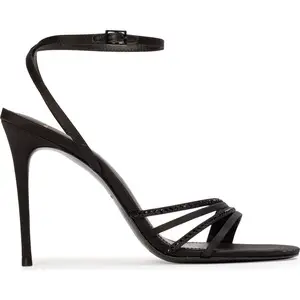 Black Suede Studio Strappy Sandals For Women