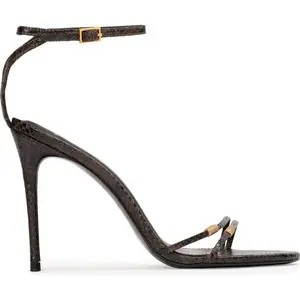 Black Suede Studio Studded Sandals For Women