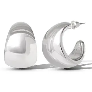 Jessica Simpson Dome Drop Earrings - Silver