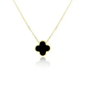 THE LOVERY FINE JEWELRY Clover 14k Gold Necklace - Yellow Gold