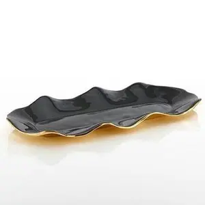 LUNARES Ruffled Graphite Long Tray