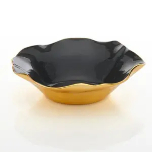 LUNARES Ruffled Graphite Bowl